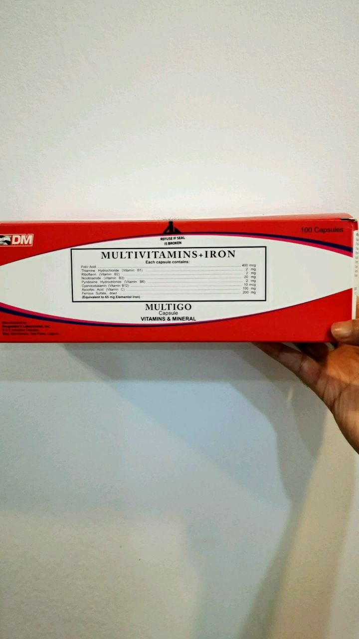 MULTIGO CAPSULES Multivitamins + Iron - 100 capsules | Lazada PH