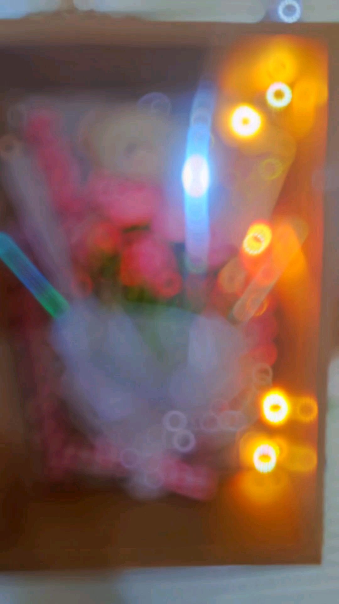 Gift Flower box LED menyala Premium | Buket Box boneka dan bunga LED ...