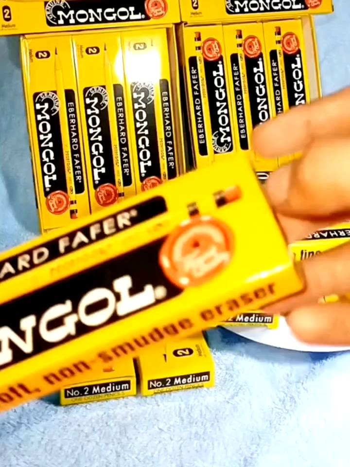 12pcs/Box Mongol Pencil no. 2 w/ Eraser, Original Lapis Art Student ...