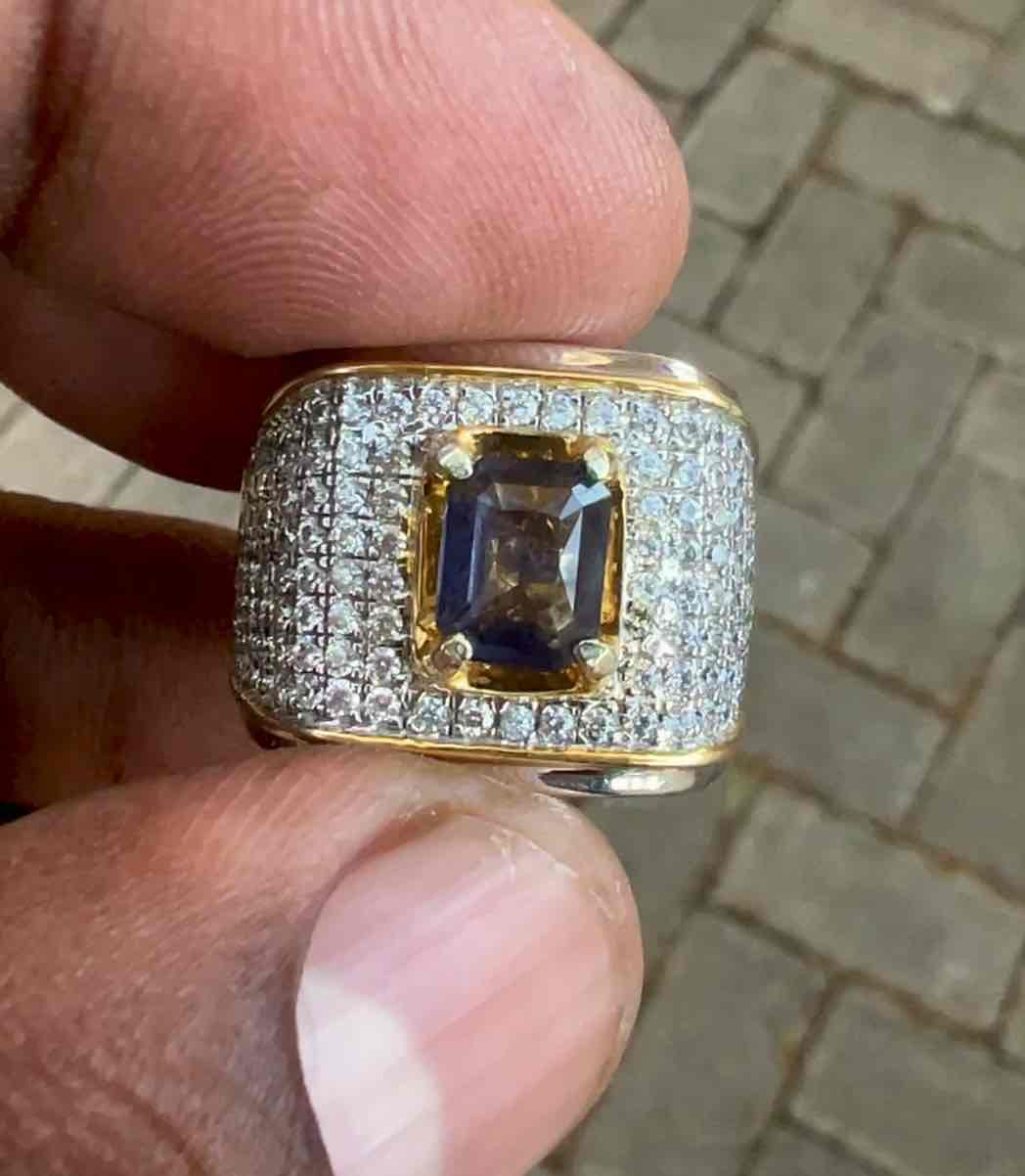 Cincin batu spinel birma natural spinel burma batu purple spinel burma ...