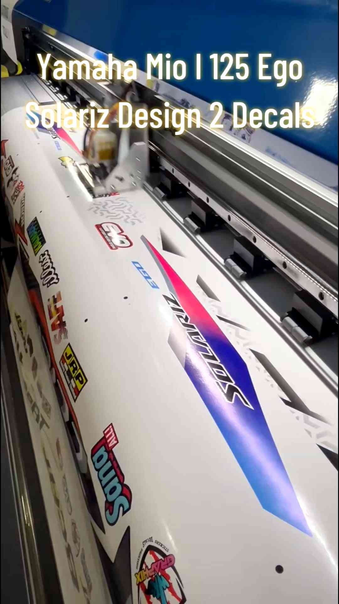 YAMAHA MIO I 125 EGO SOLARIZ DESIGN 2 DECALS (WATERPROOF, LAMINATED ...