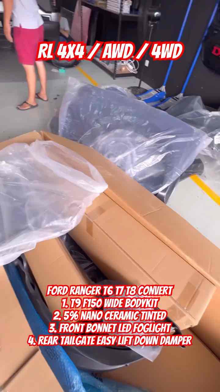 Ford ranger T6 T7 T8 convert T9 2023 F150 bodykit body kit bumper grill ...