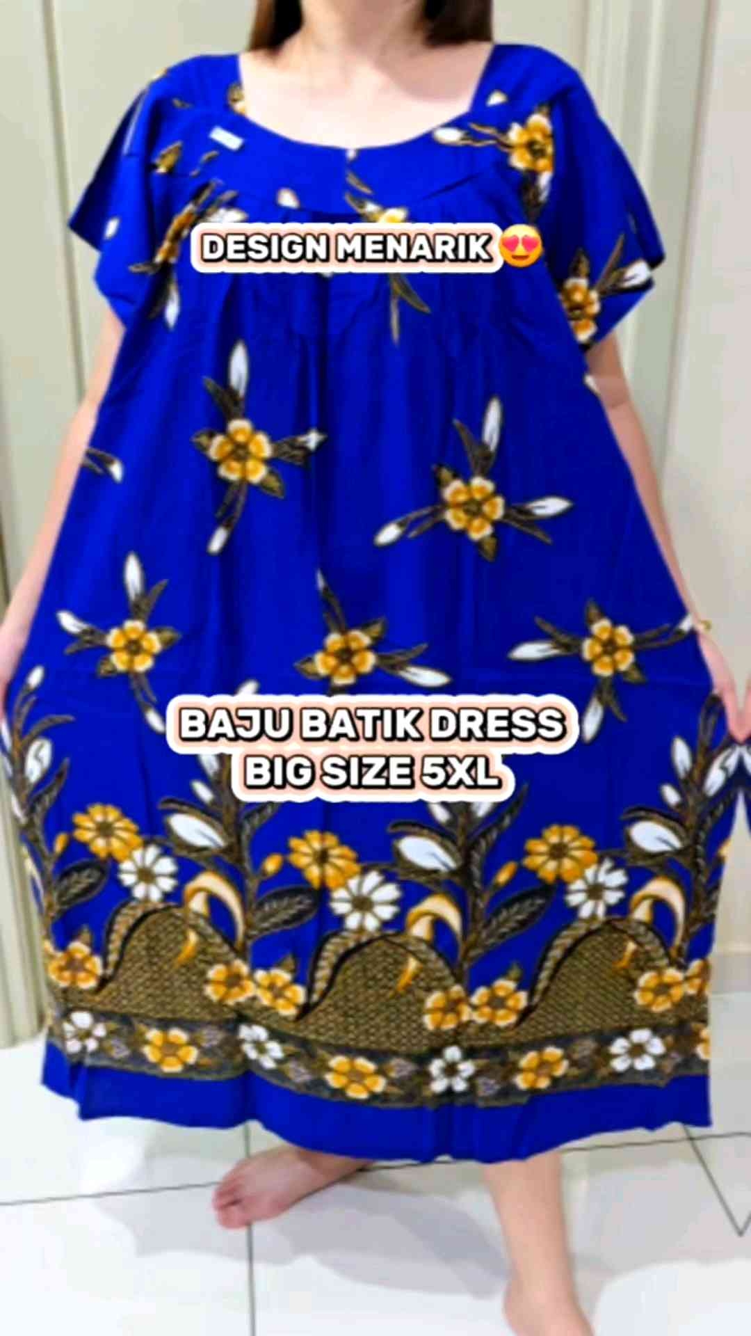 ALADDIN SIKAK 5XL/ Std Size BATIK DRESS WOMEN / BAJU BATIK DRESS NEW ...