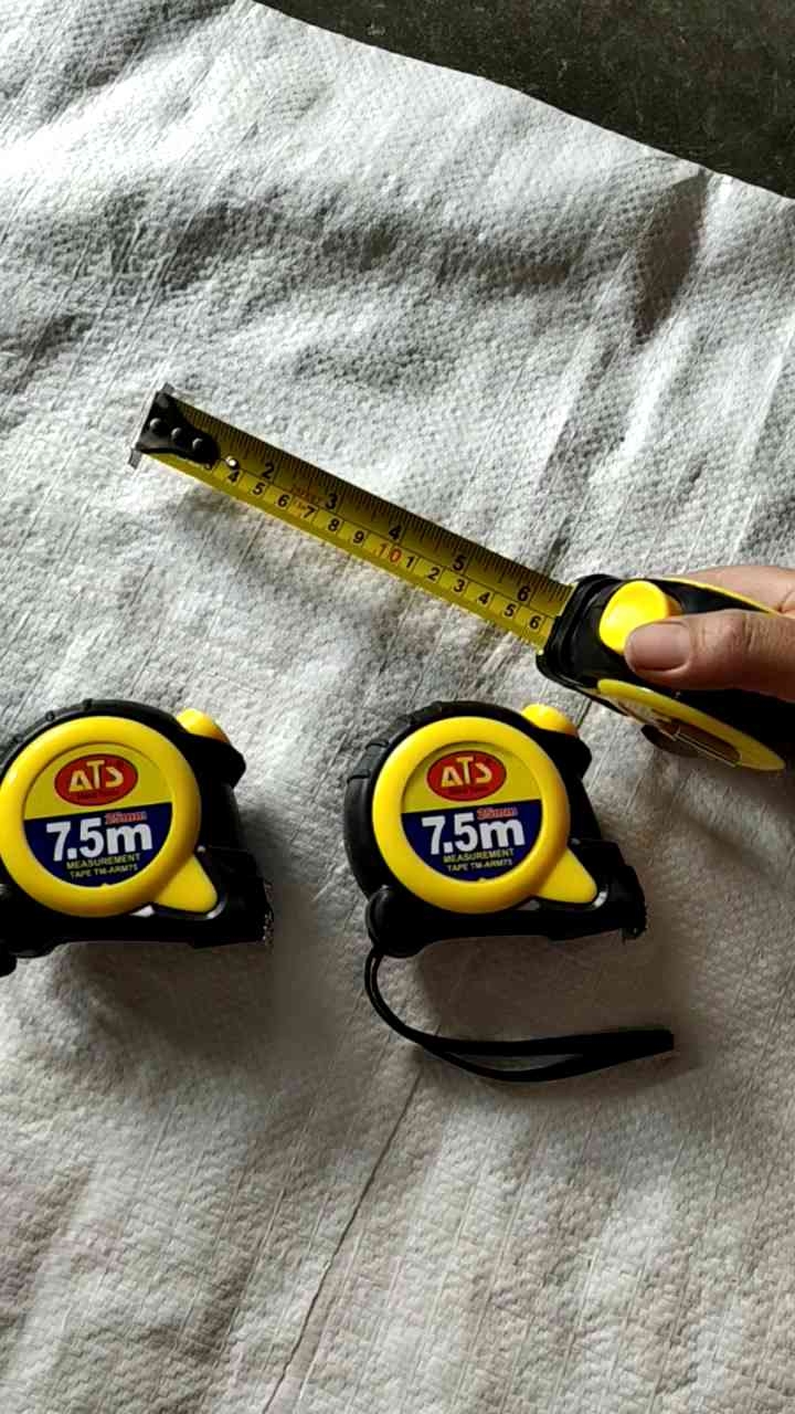 METERAN 7,5 METER METERAN ROL AUTOSTOP ATS UJUNG MAGNET WARNA KUNING ...