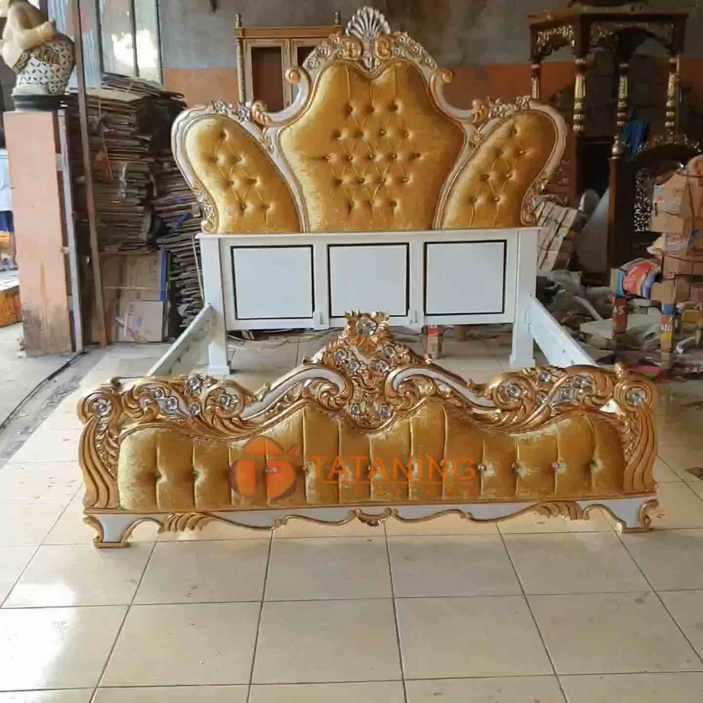 DIPAN KERANG GLOMBANG KAYU JATI FINISHING MEWAH RANGKA SANDARAN TEMPAT ...