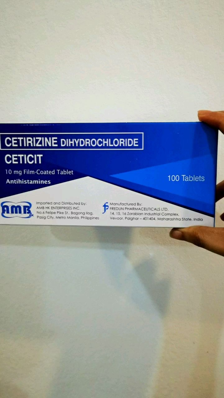 CETICIT Cetirizine dihydrochloride 10mg Film coated Tablet - 100 ...