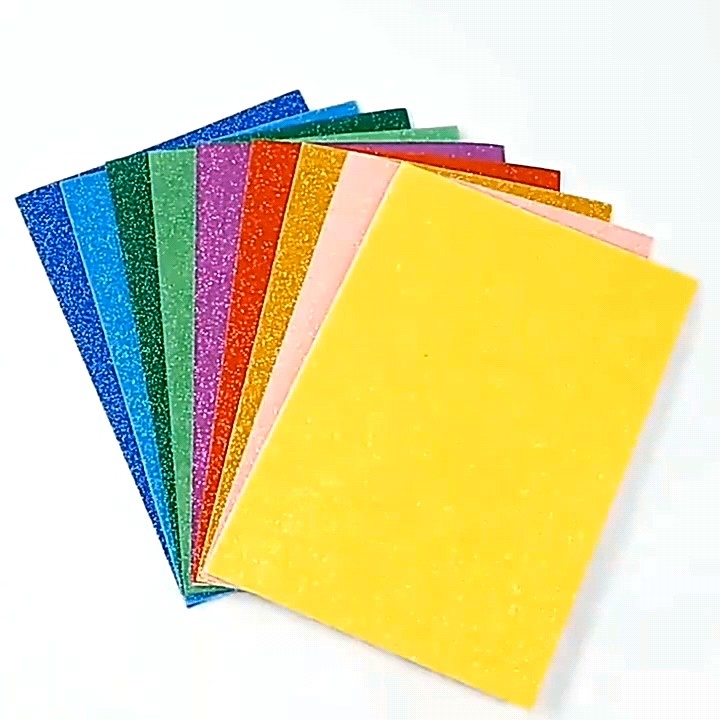A4 Glitter Foam Sheets - Sparkly Self-Stick DIY Craft Sheets for Kids ...