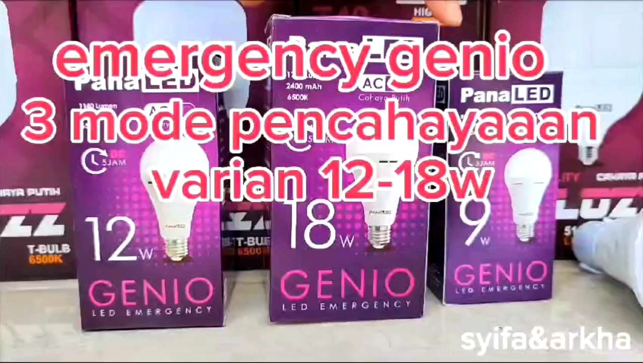 LAMPU EMERGENCY LAMPU DARURAT PANALED GENIO | Lazada Indonesia