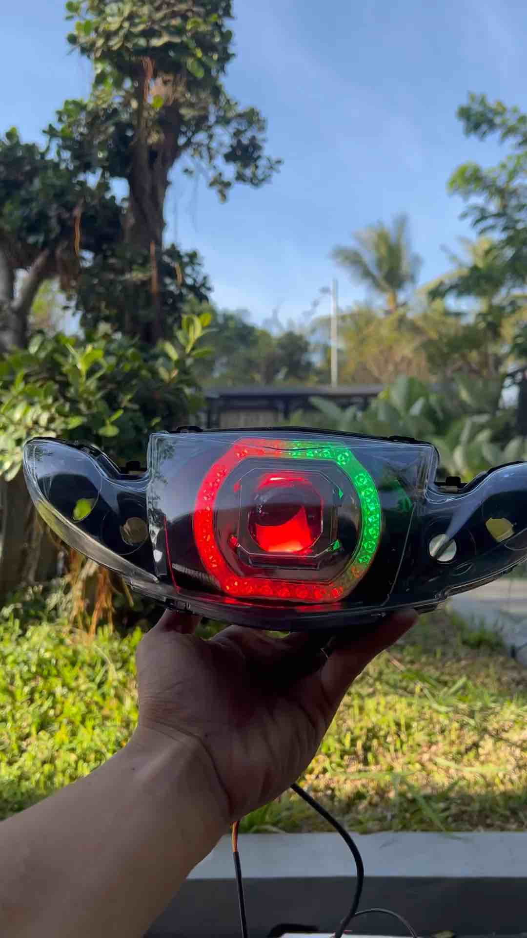 Lampu depan Vega R new biled billed Matrix RGB ganti warna suka suka ...