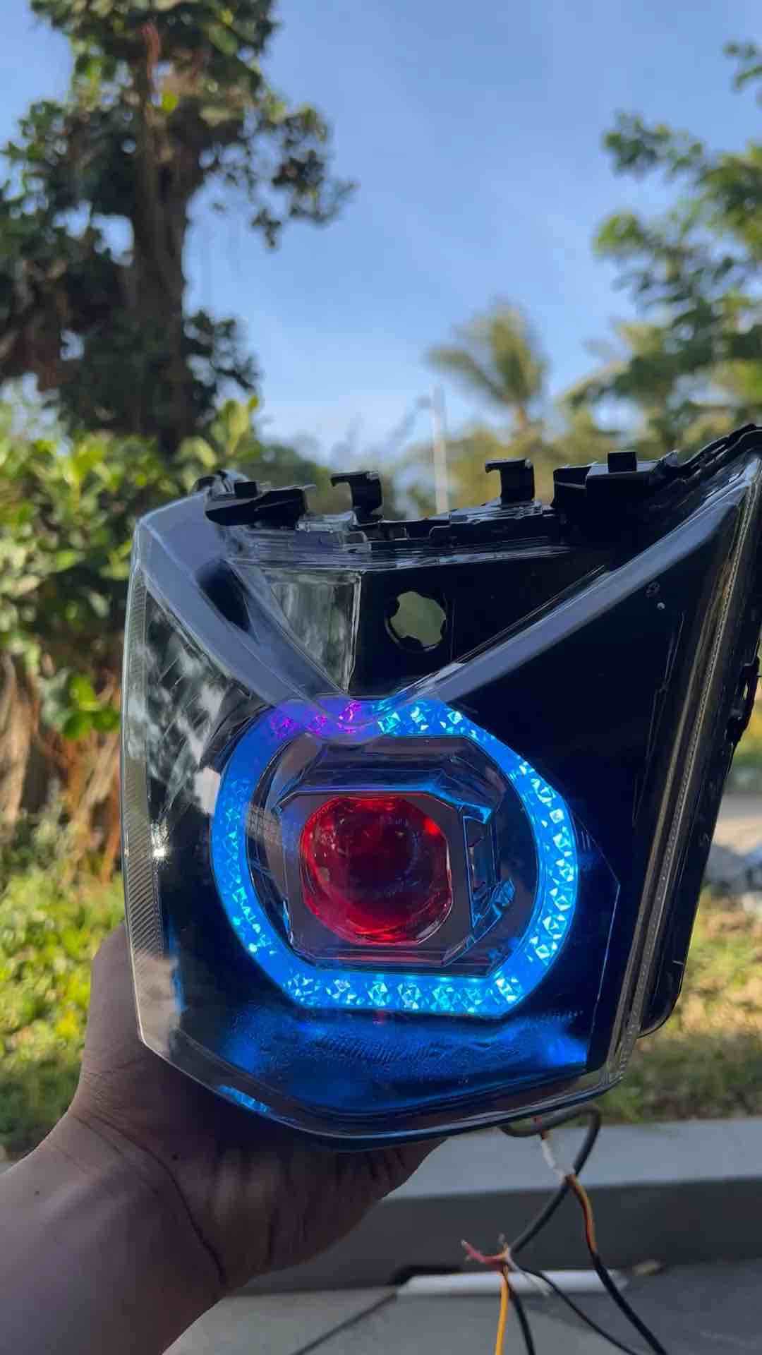 Lampu depan BeAT FI biled billed Matrix RGB ganti warna suka suka ...