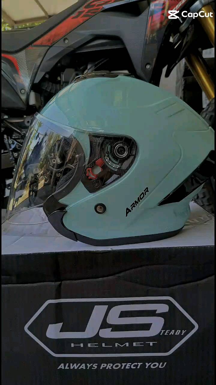 Helm JS Armor Helm Half face kekinian gratis stiker | Lazada Indonesia