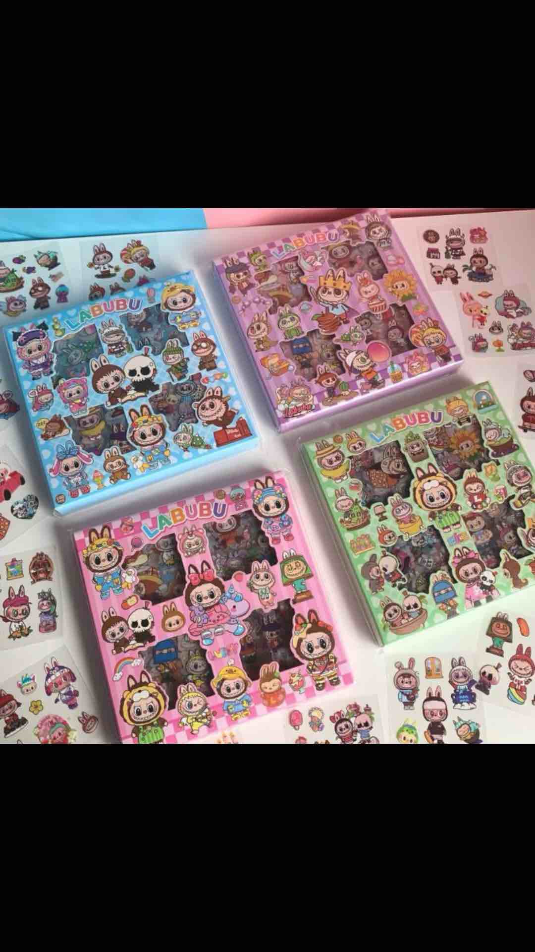 LABUBU Sticker VIRAL Big Box isi 100 Lembar Aesthetic Waterproof ...